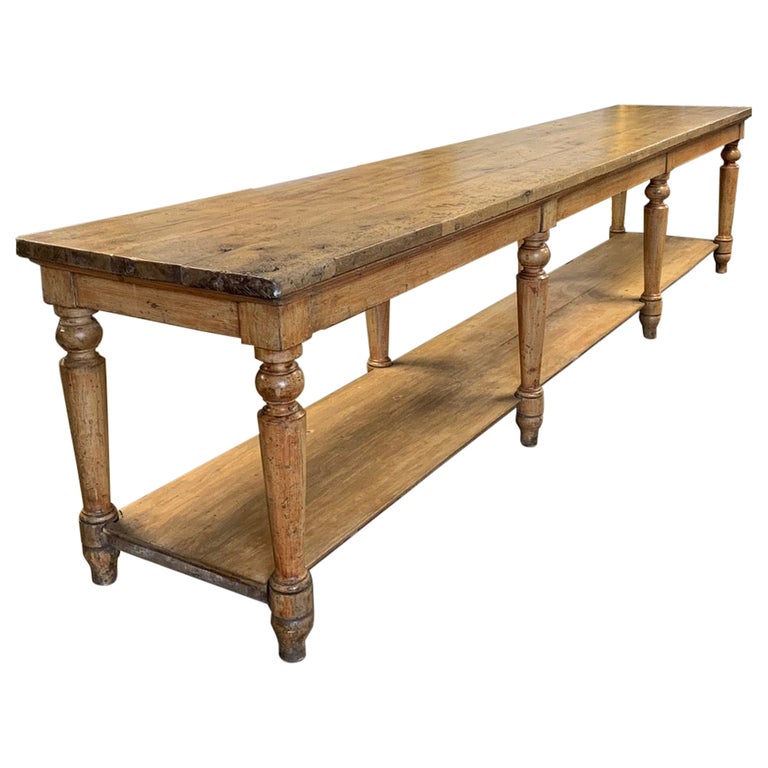 Large 19th Century Drapers Table For Sale at 1stDibs