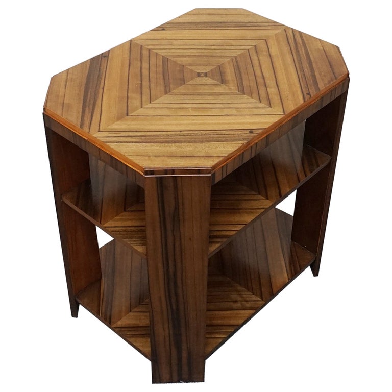 Art Deco Walnut Library/Coffee Table For Sale at 1stDibs