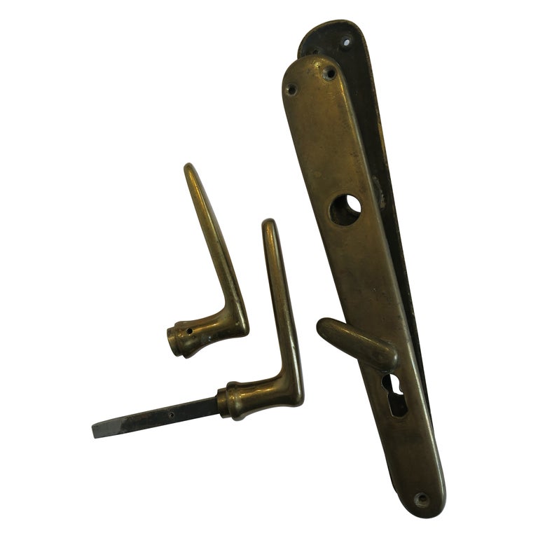 Mid-Century Carl Auböck Brass Door Handle/Door Fixture For Sale at 1stDibs