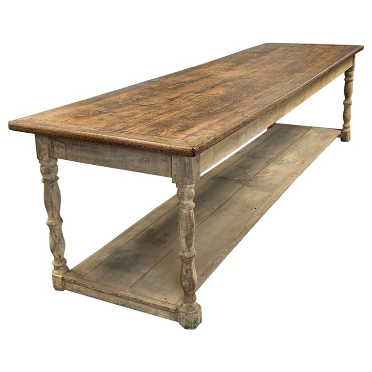 Large 19th Century Drapers Table For Sale at 1stDibs