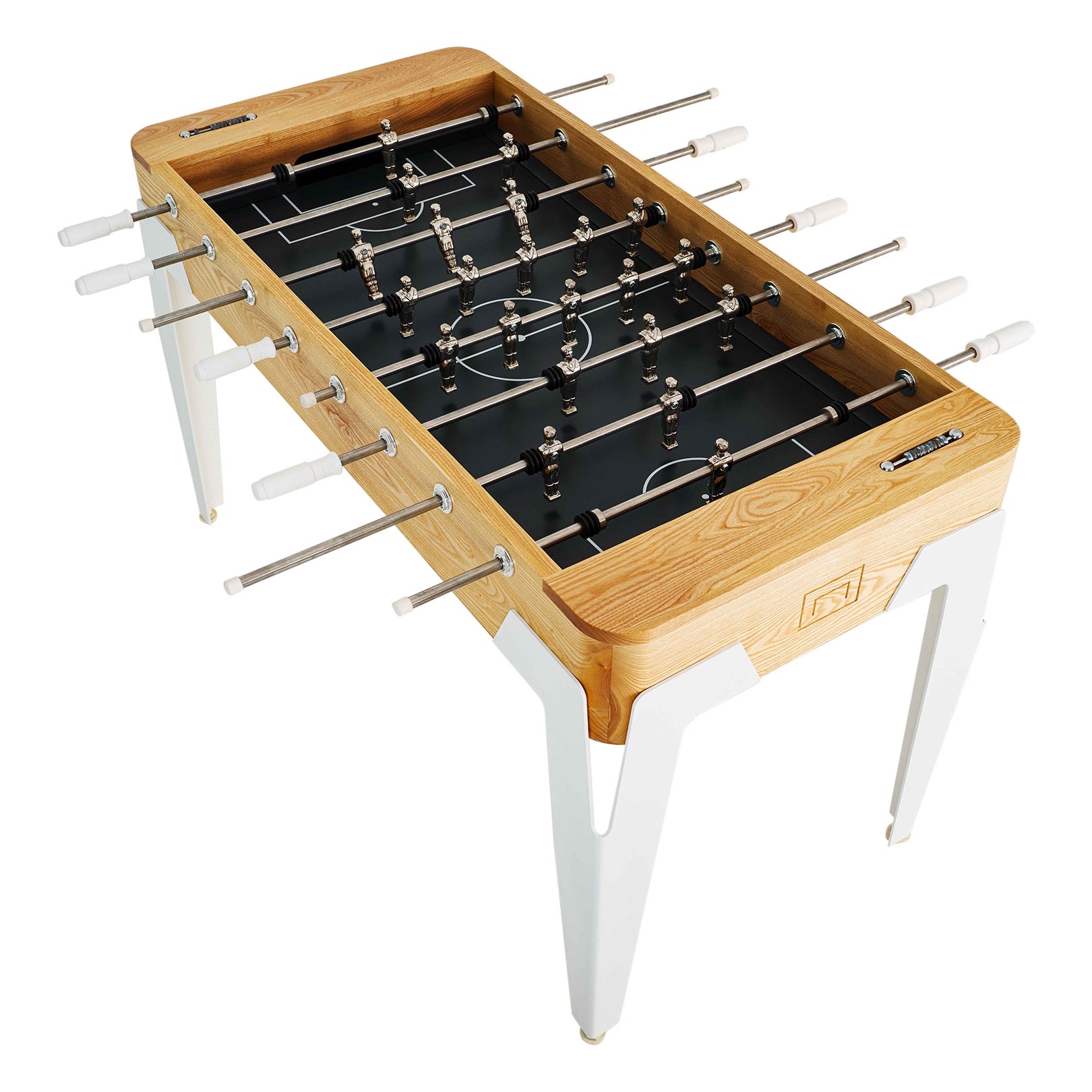 Nobu Modern Ash wood White Steel Leg Foosball Table For Sale at 1stDibs
