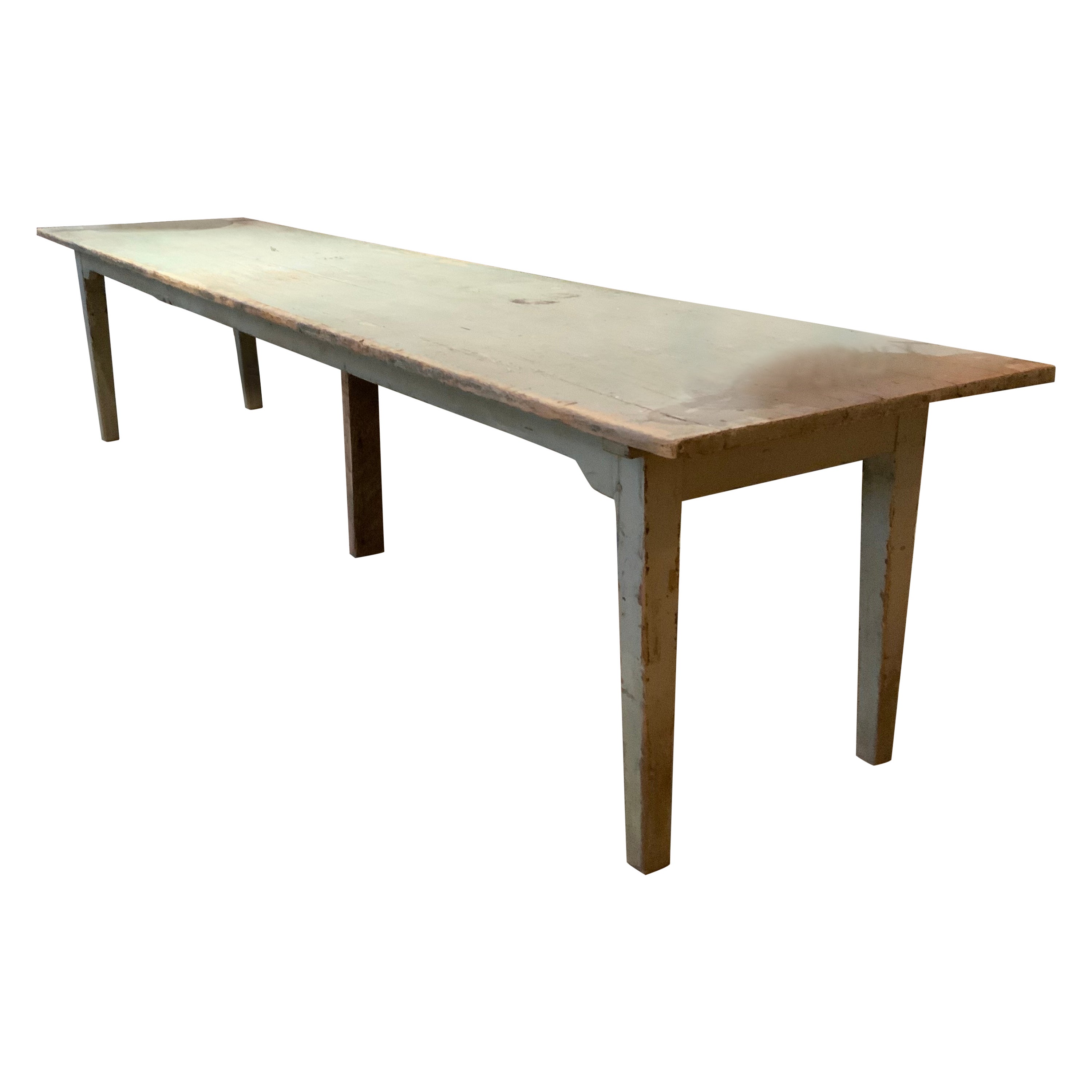 Pine Twelve Foot Convent Table, 1880 at 1stDibs