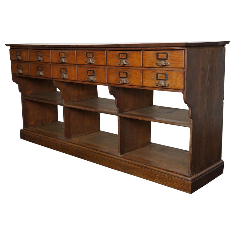 French Oak Late 19th Century General Store Shop / Display Cabinet For ...