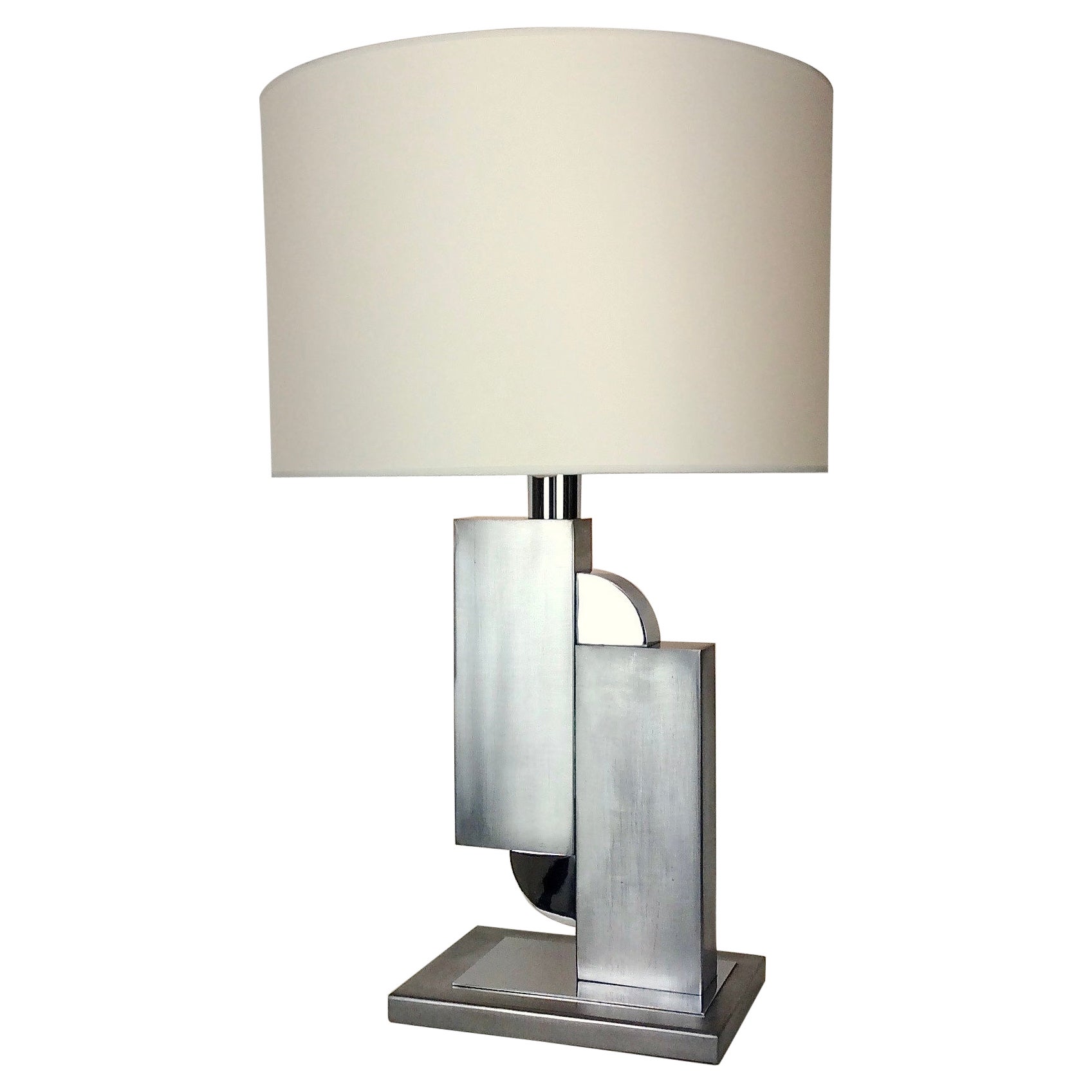 Sculptural Chunky Lucite Prism Table Lamp at 1stDibs