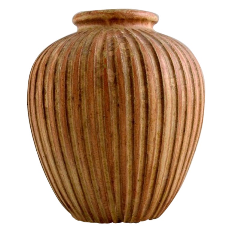 Saxbo Vase in Glazed Ceramics, Beautiful Glaze, Mid-20th C. For Sale at ...
