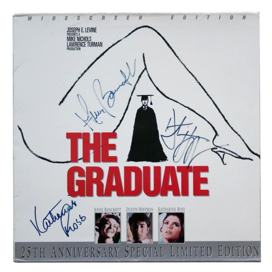 The Graduate Cast Autographed LaserDisc Cover For Sale at 1stDibs