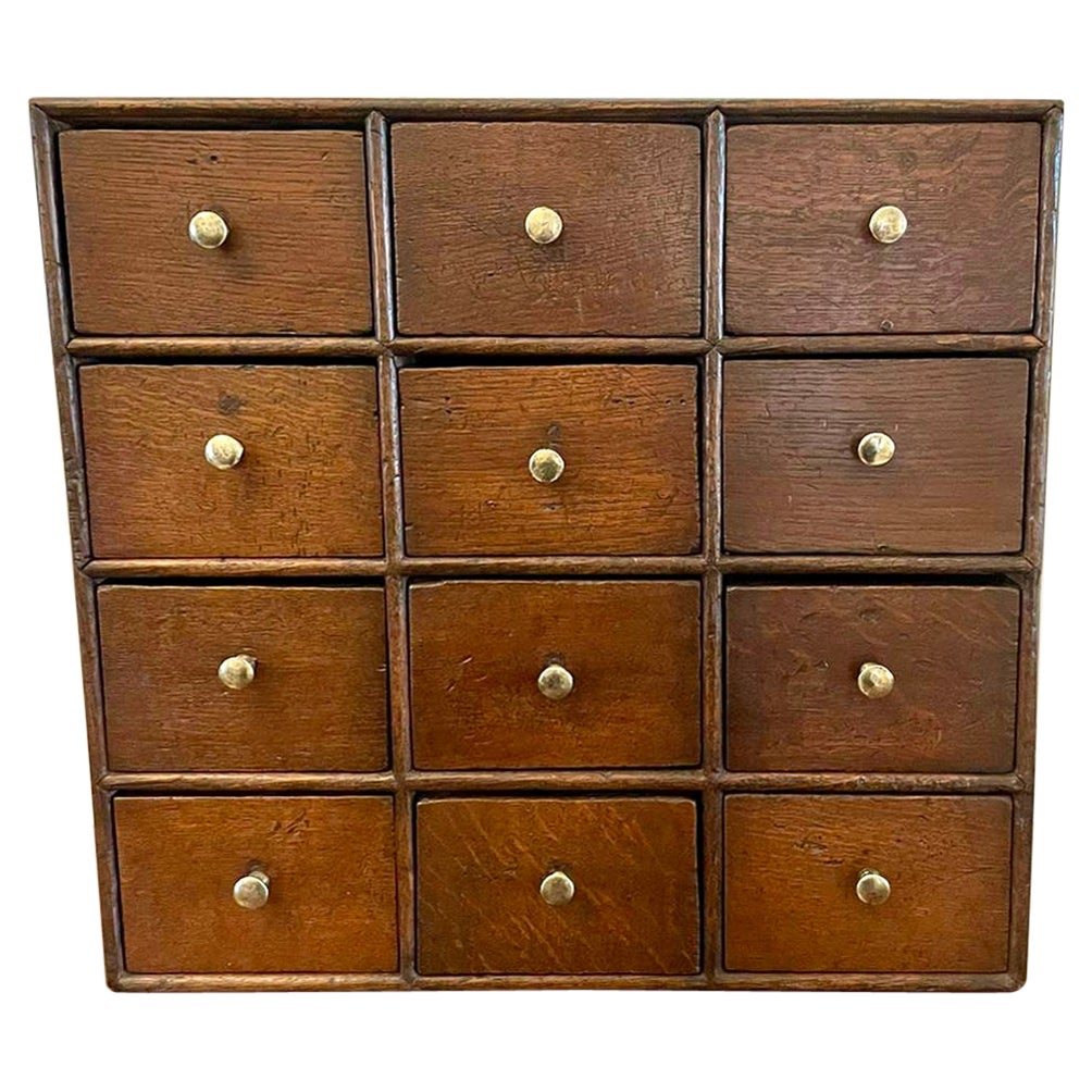 Early 18th Century Antique Oak Nest of Drawers For Sale at 1stDibs