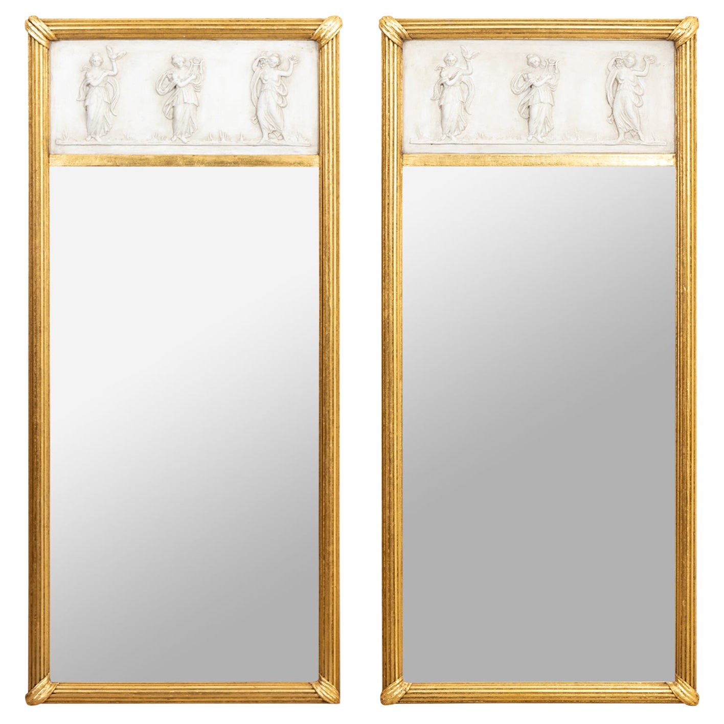 Classical Mirror with European Village or Small Town Scene For Sale at ...