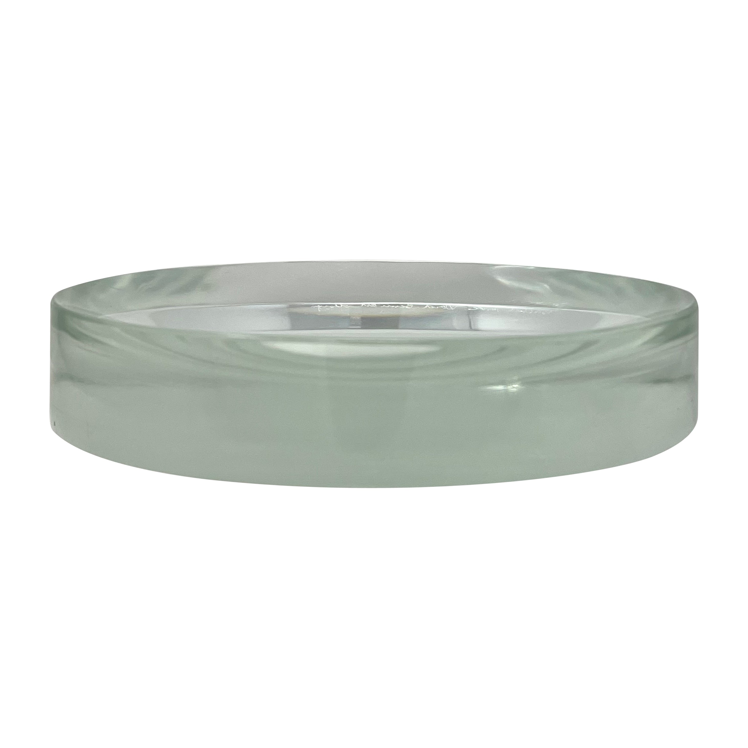 Ward Bennett for Brickel Vide-Poche, Clear Glass, Concave, Signed For ...