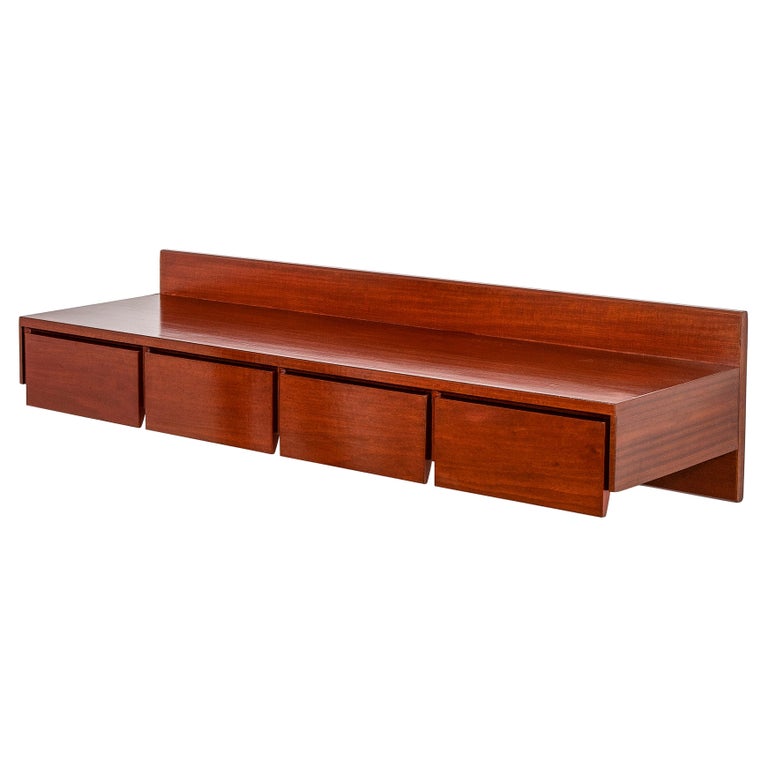 20th Century Ico Parisi Brugnoli Mobili Hanging Console in Wood, 1960s ...