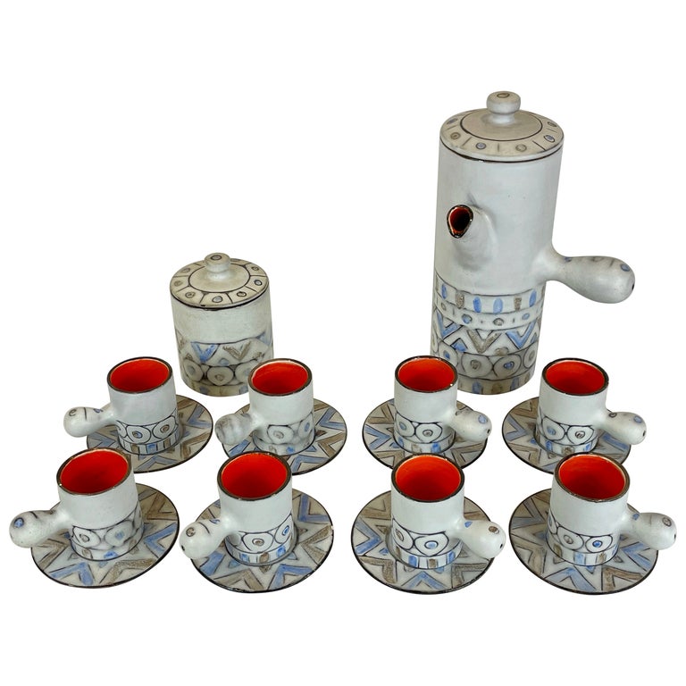 Vallauris Hot Chocolate Set by Alain Maunier 1960s For Sale at 1stDibs