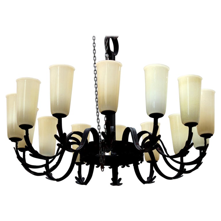 1 of 2 Gigantic Ballroom Chandelier, Germany 1920s-30s For Sale at 1stDibs