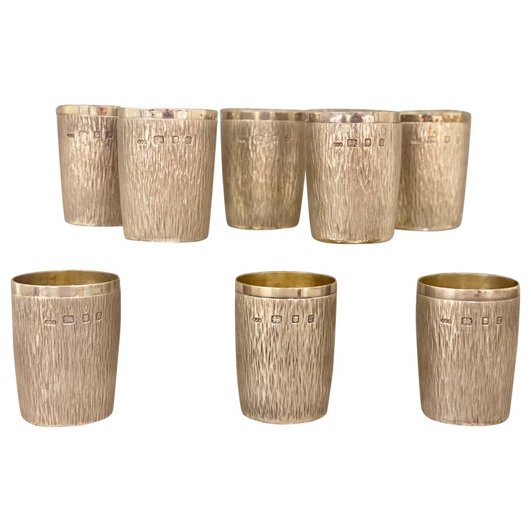 Gerald Benney, Elizabeth II Modernist Sterling Silver Gilt Beaker ...