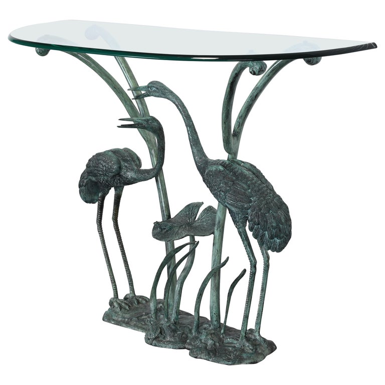 Verdigris Console by Labarge, 1980s For Sale at 1stDibs