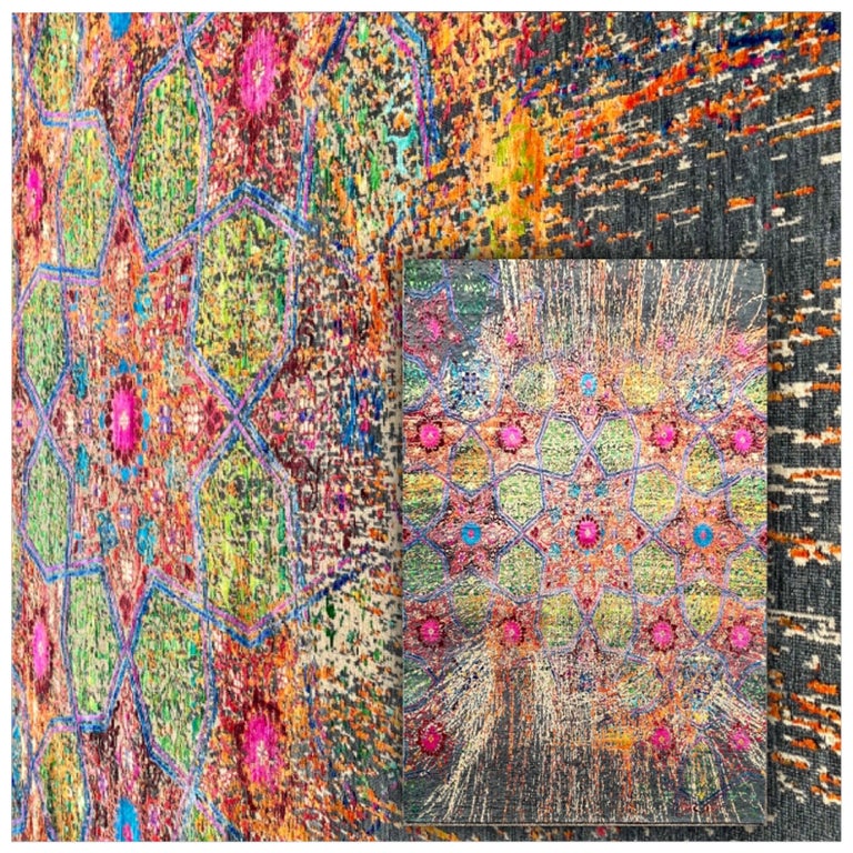 Abstract Art Rug Star Cosmic Energy at 1stDibs