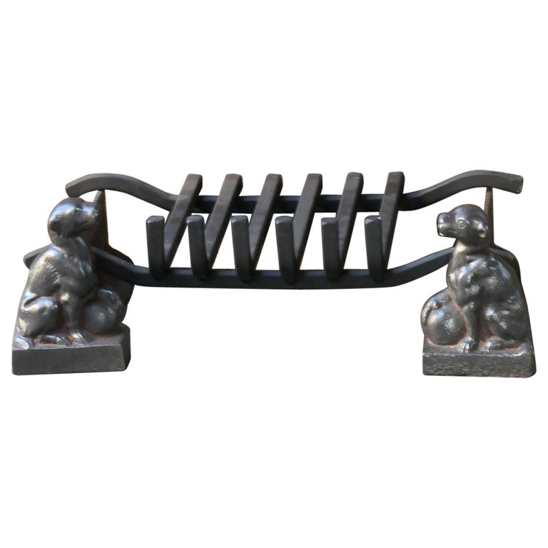 19th Century French Napoleon III 'Dogs' Fire Grate, Fireplace Grate For ...