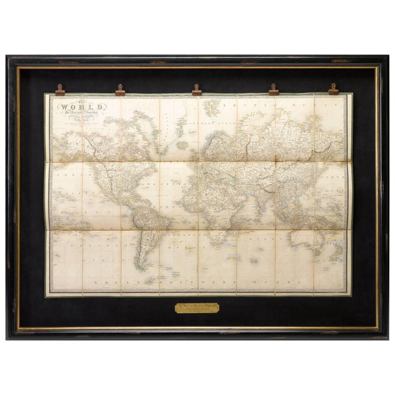 1837 "Mercator Projection" Map of the World by James Wyld at 1stDibs