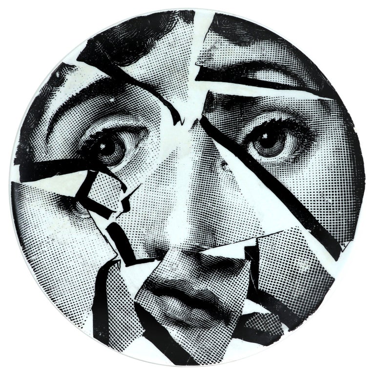 Early Piero Fornasetti Pottery Themes and Variation Plate, "Broken ...