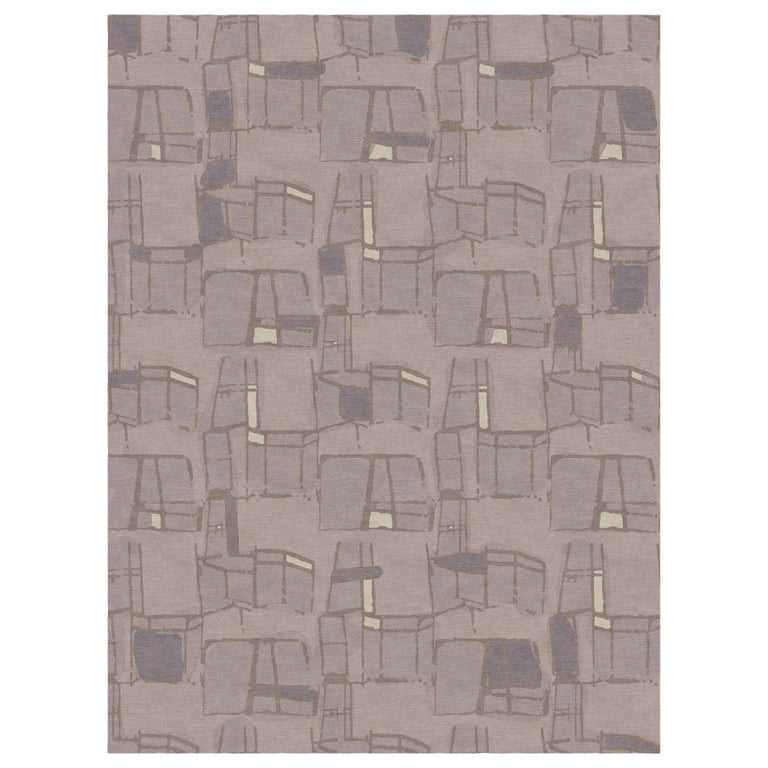 Eskayel, Quotidiana, Morea Rug, Merino Wool Cross Weave For Sale at 1stDibs