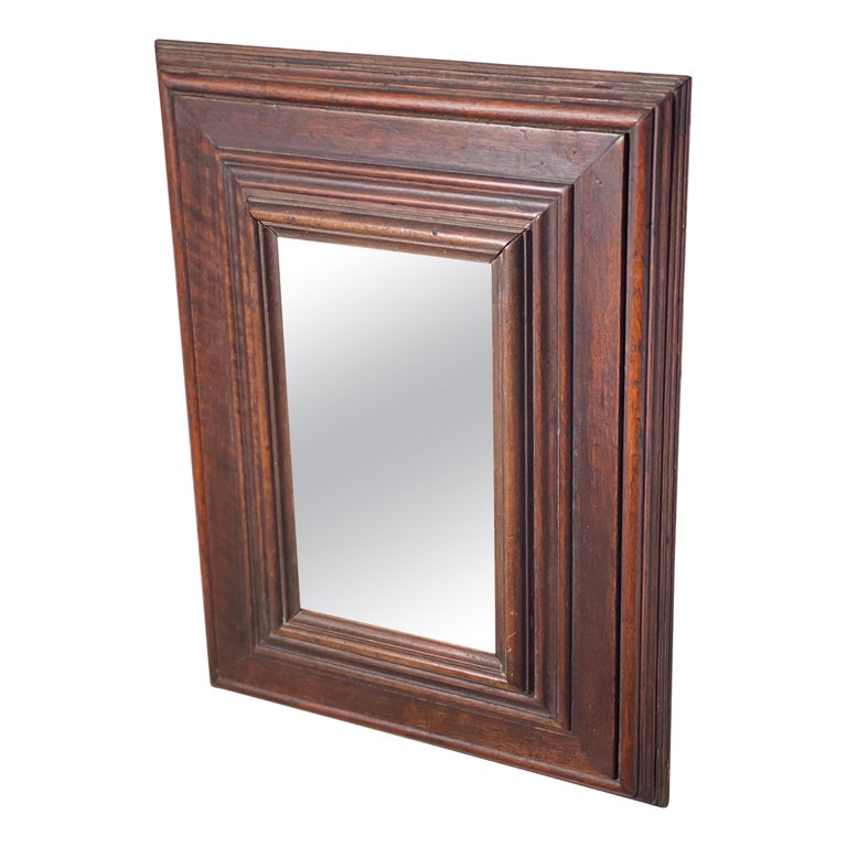 Late 19th Century Classical Beaux Arts Wood Frame Mirror, Brown Color ...