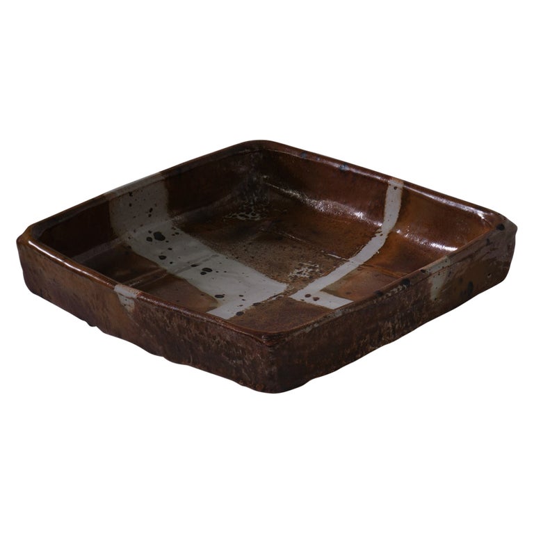 Large Square Ceramic Bowl by Gustave Tiffoche, France 1970s For Sale at ...