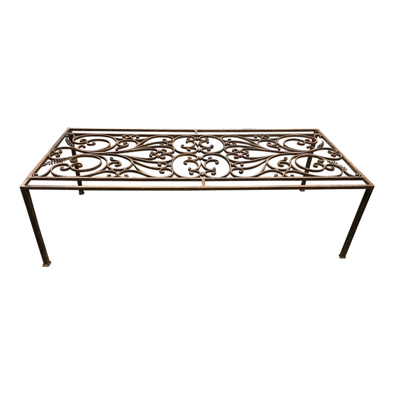 French Iron Architectural Fragment Coffee Table Frame For Sale at 1stDibs