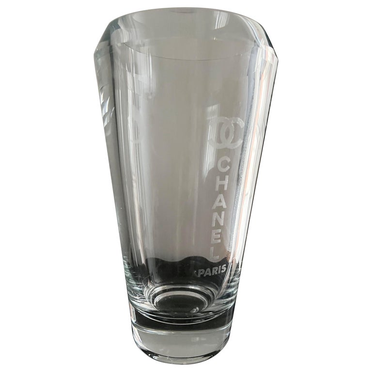 Chanel Crystal Vintage Vase Special Price For Sale at 1stDibs