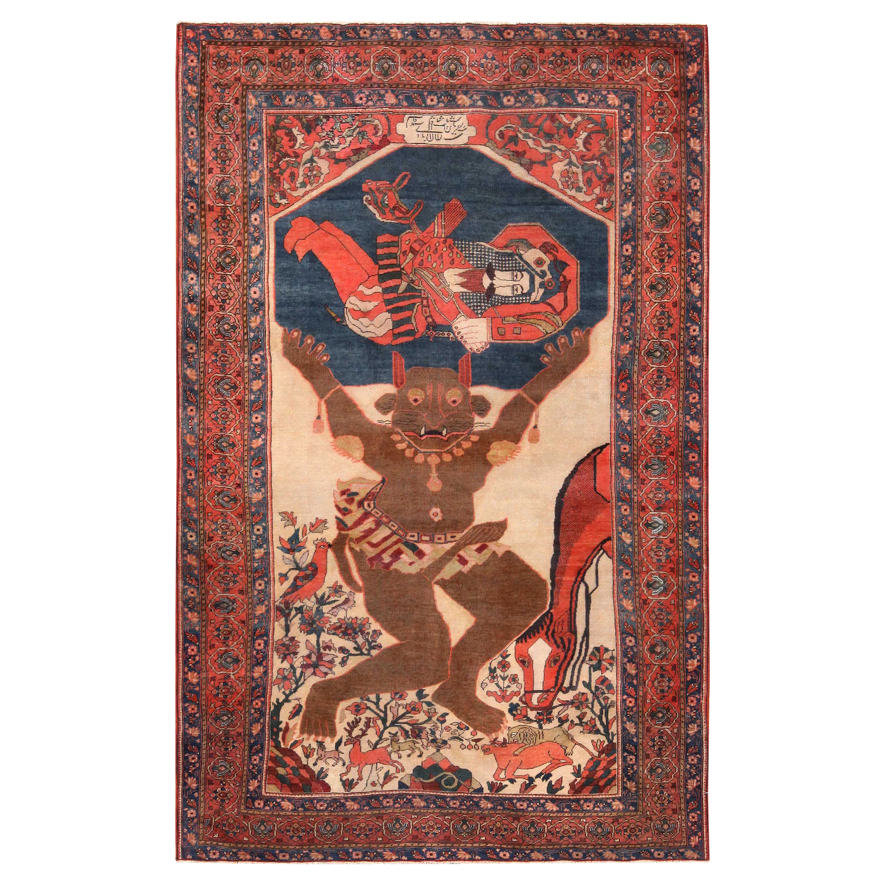 Nazmiyal Collection Antique Persian Kerman Rug. 4 ft 2 in x 5 ft 8 in ...