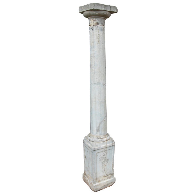 18th Century Italian Marble Column with Rectangular Base For Sale at ...
