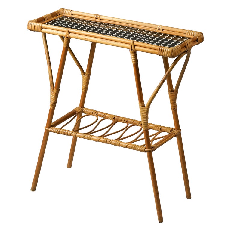 Scandinavian Modern Rattan Plant Stand from the 1940s/1950s For Sale at ...