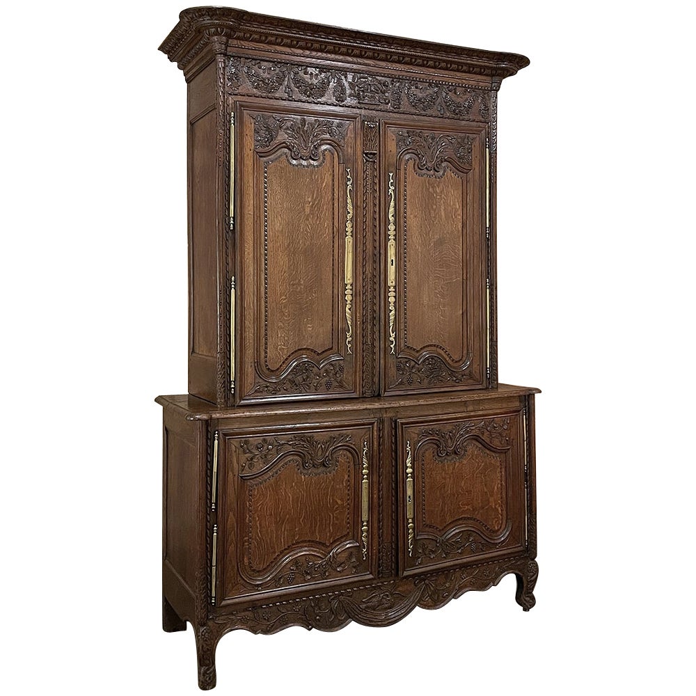 Early 19th Century Country French Buffet a Deux Corps For Sale at 1stDibs