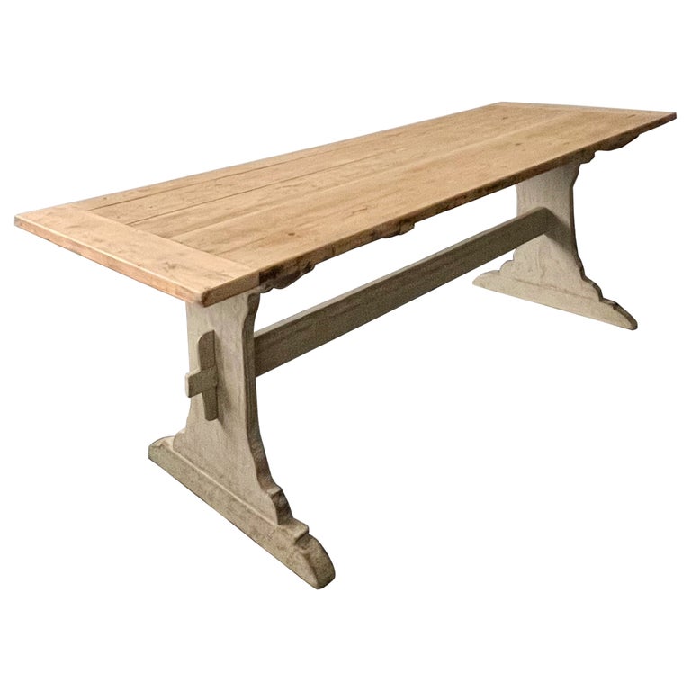 19th Century Swedish Trestle Table For Sale at 1stDibs