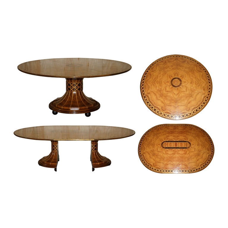 David Linley Custom Commission Round to Oval Extending Dining Table For ...