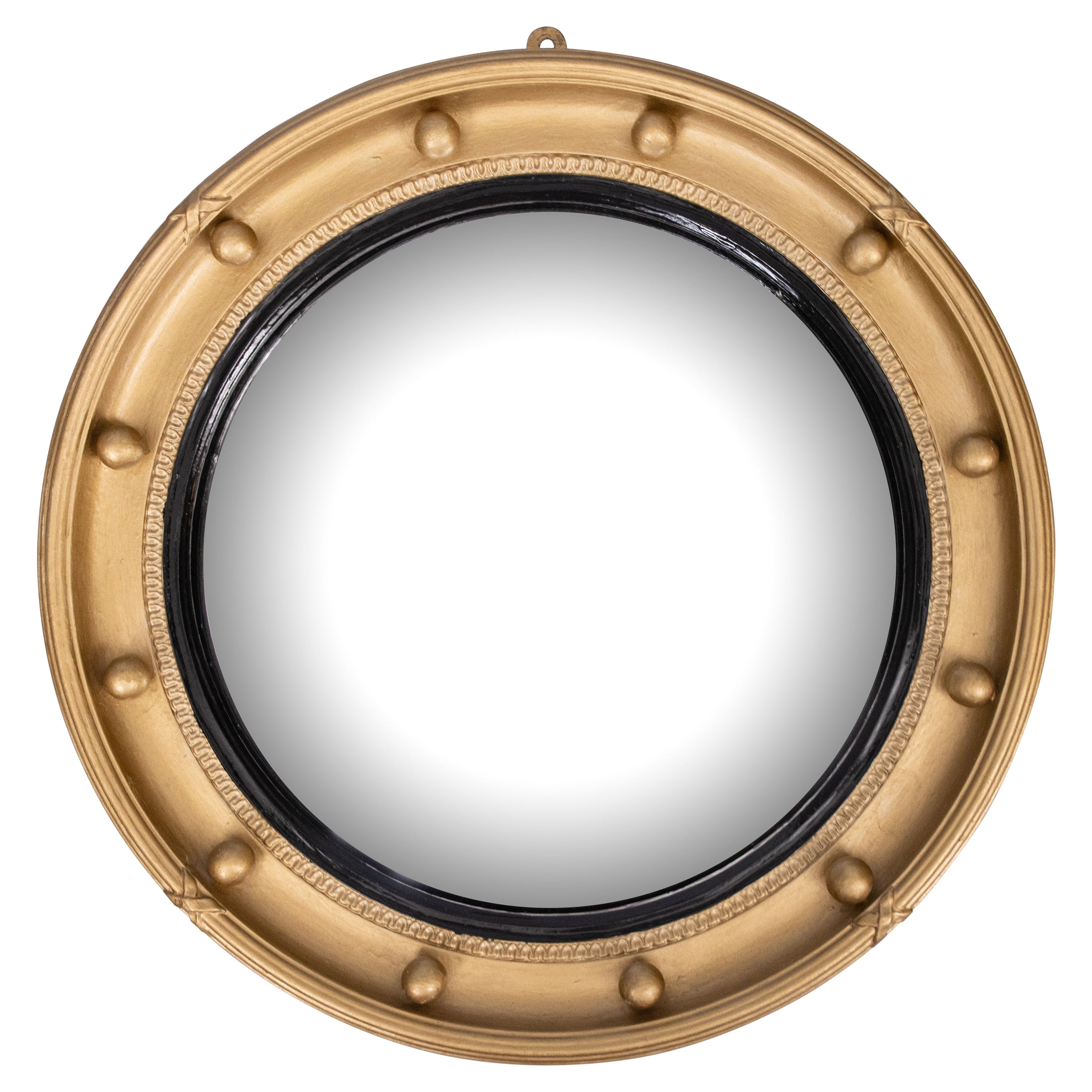 English, 19th Century, Square Framed Bullseye Mirror For Sale at 1stDibs