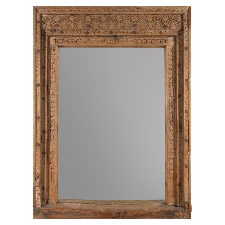Large 19th C Impressive Indian Wall Mirror For Sale at 1stDibs