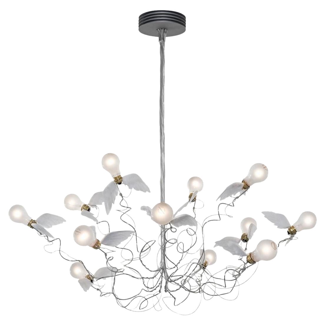 Alex Schmid '1000 Karat Blau' Gold Leaf Suspension Lamp for Ingo Maurer ...