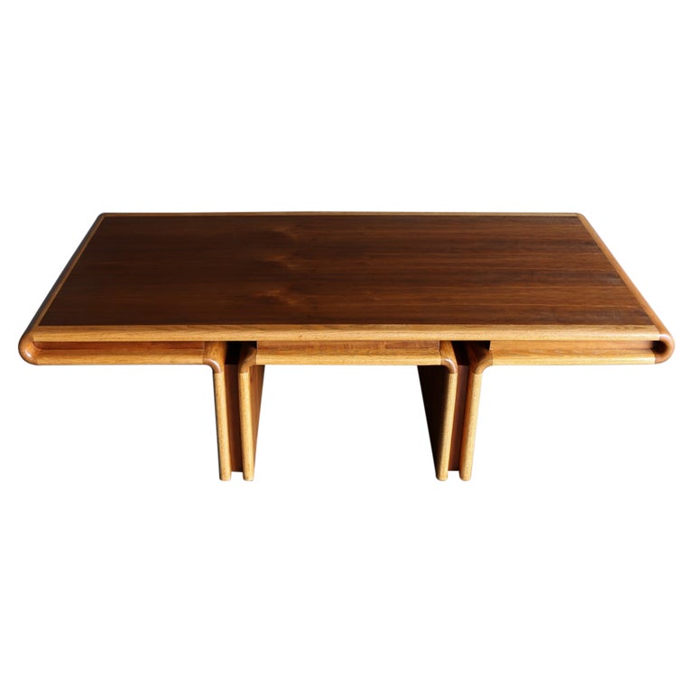 Generation 80 Oak and Walnut Coffee Table, circa 1980 For Sale at 1stDibs