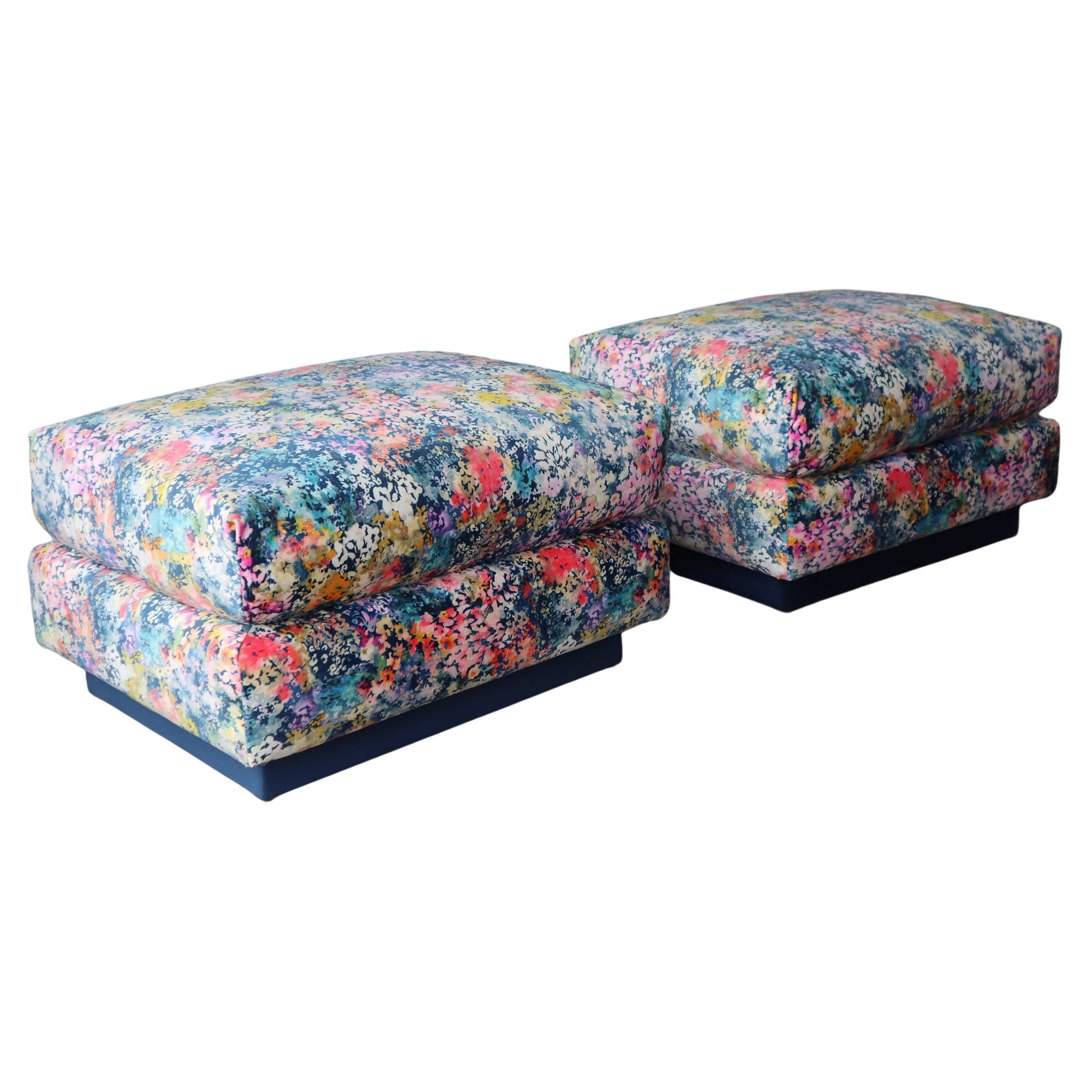 Large English Style Leather Tufted Chesterfield Ottoman with Gorgeous ...