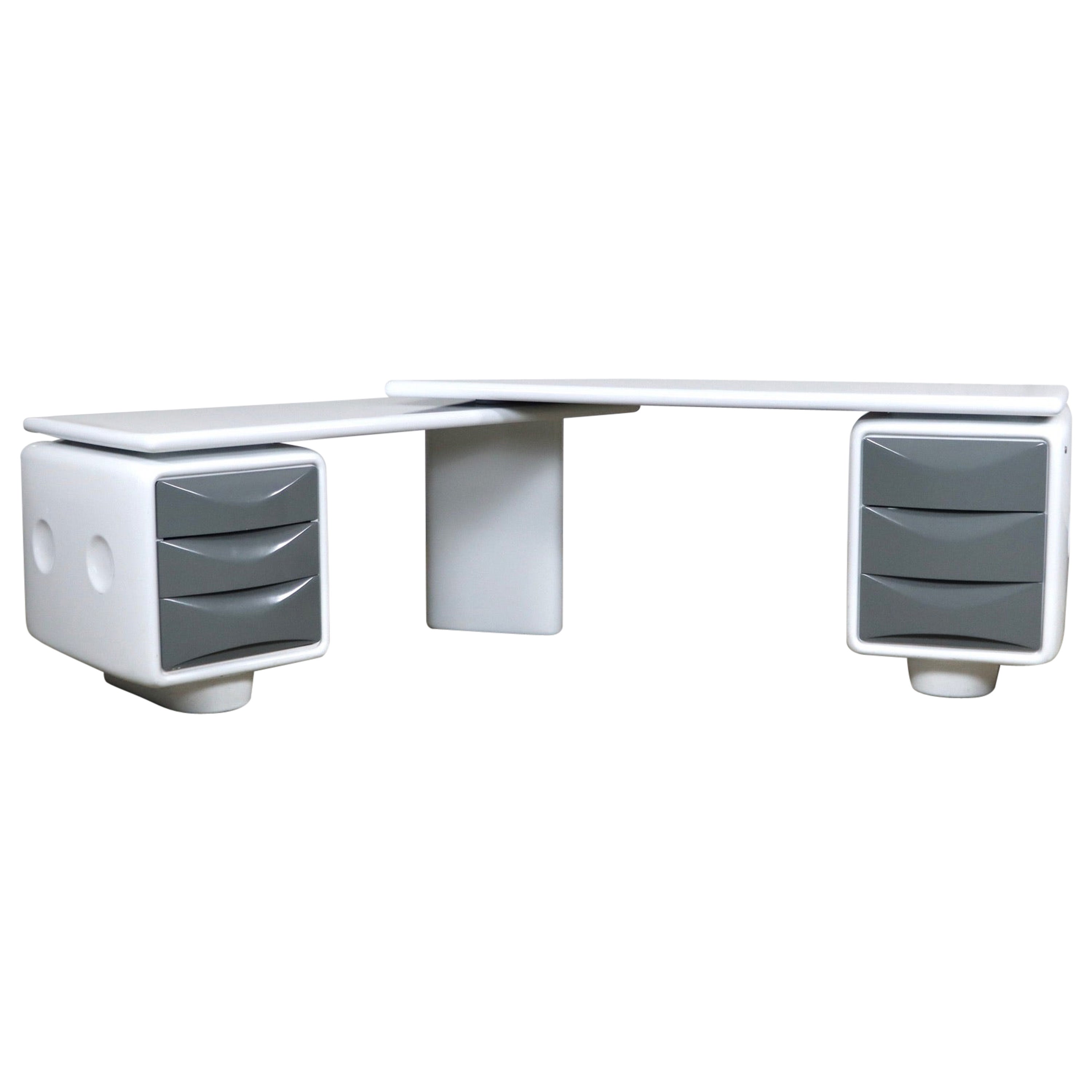 Ernest Igl for Wilhelm Werndl Directors Writing Desk in Fiberglass at ...