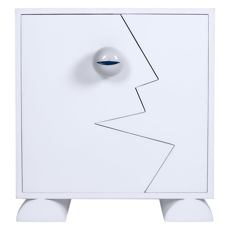 Faccione, Lacquered Wood and Ceramic Eyeball Cabinet by Ennio Nonni For ...