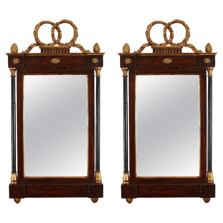 Pair of Italian Neoclassical Style Mirrors For Sale at 1stDibs