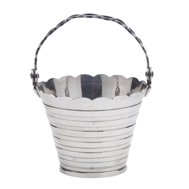 Vintage Sterling 925 Silver Cream Pail For Sale at 1stDibs