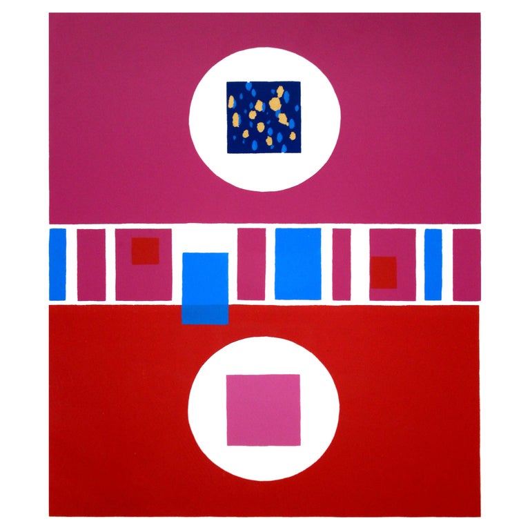 Hugo de Soto Untitled Signed Modern Geometric Screenprint 7/35 Unframed ...