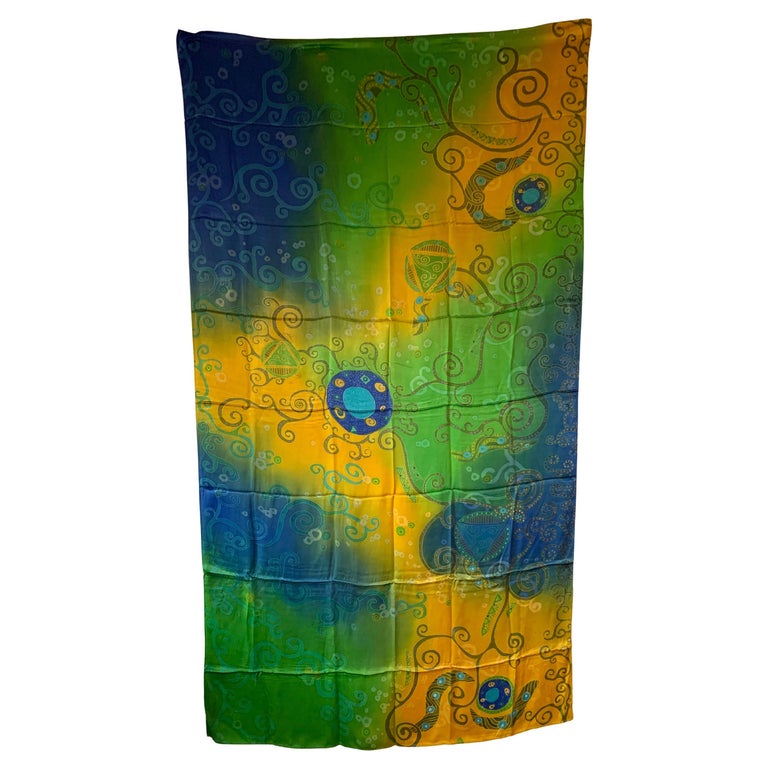 Hand-Crafted Silk Textile with Stunning Detailing For Sale at 1stDibs
