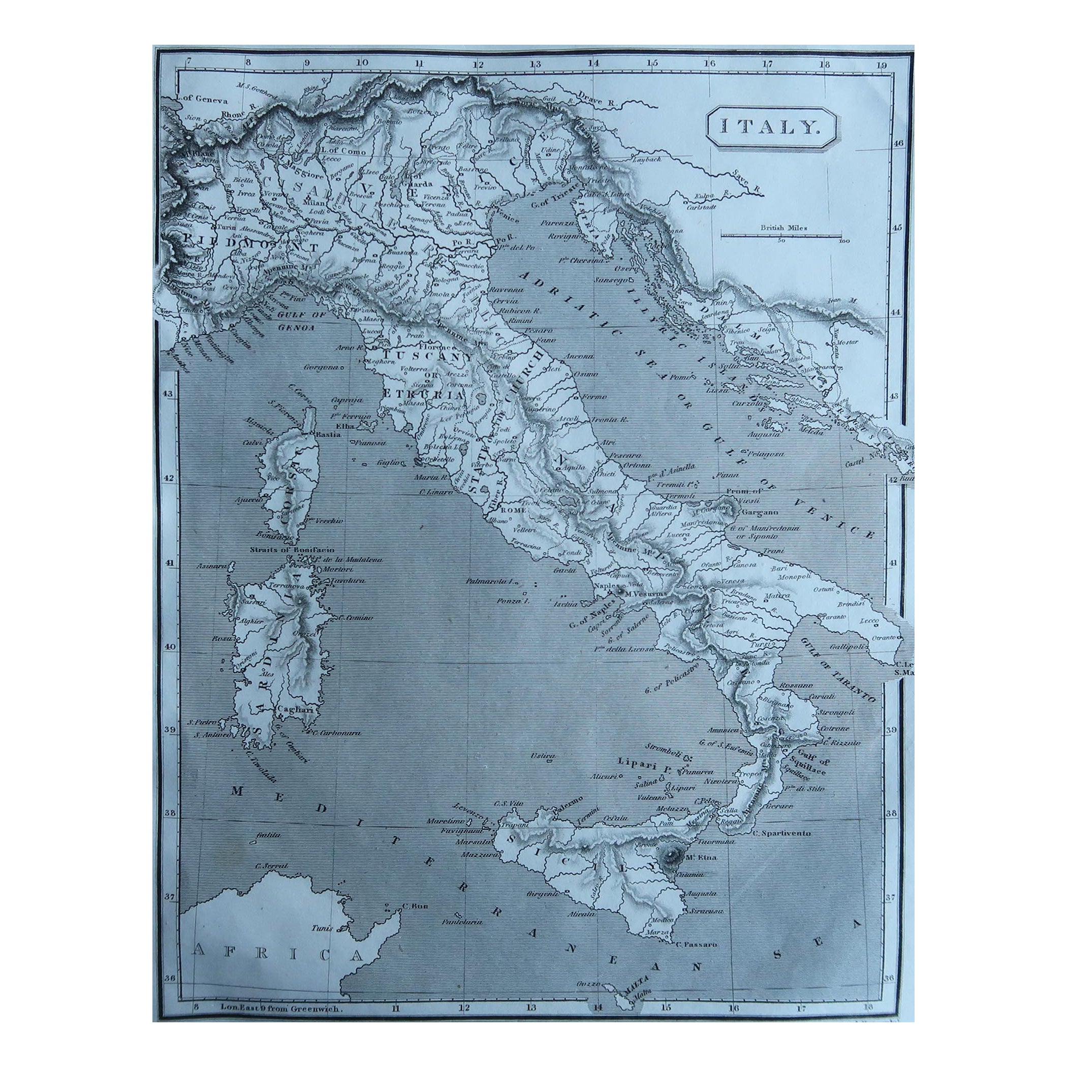Antique Map of Italy by Schenk '1701' at 1stDibs