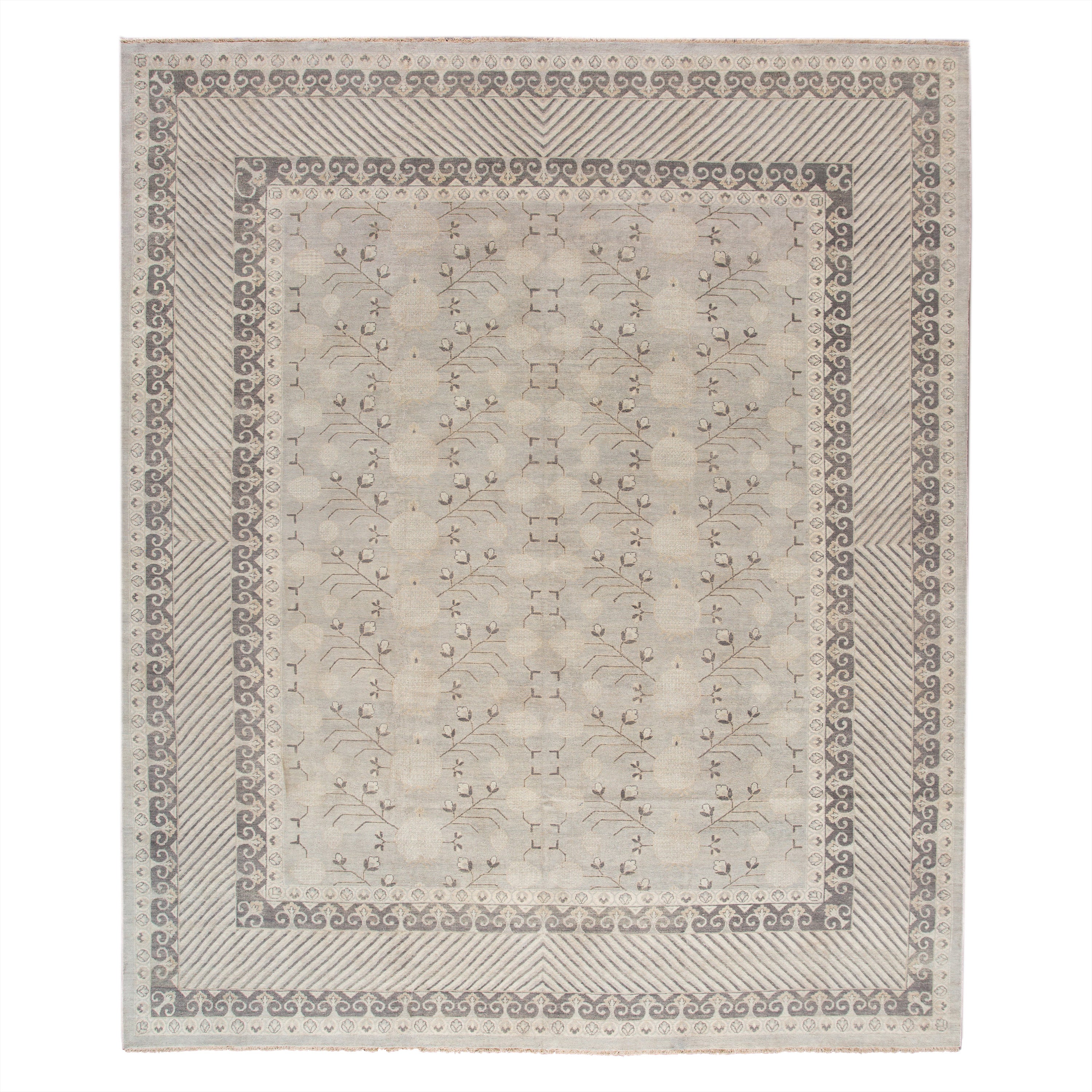 Mansour Modern Khotan Style Handwoven Wool Rug For Sale at 1stDibs ...