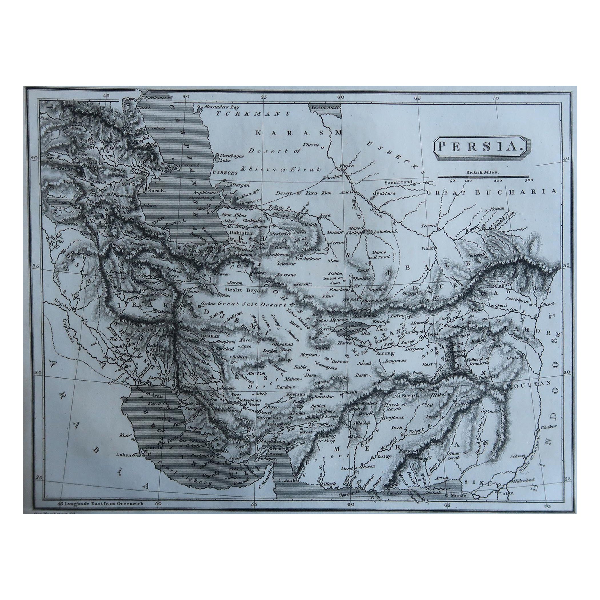 Genuine Antique Map of Persia For Sale at 1stDibs