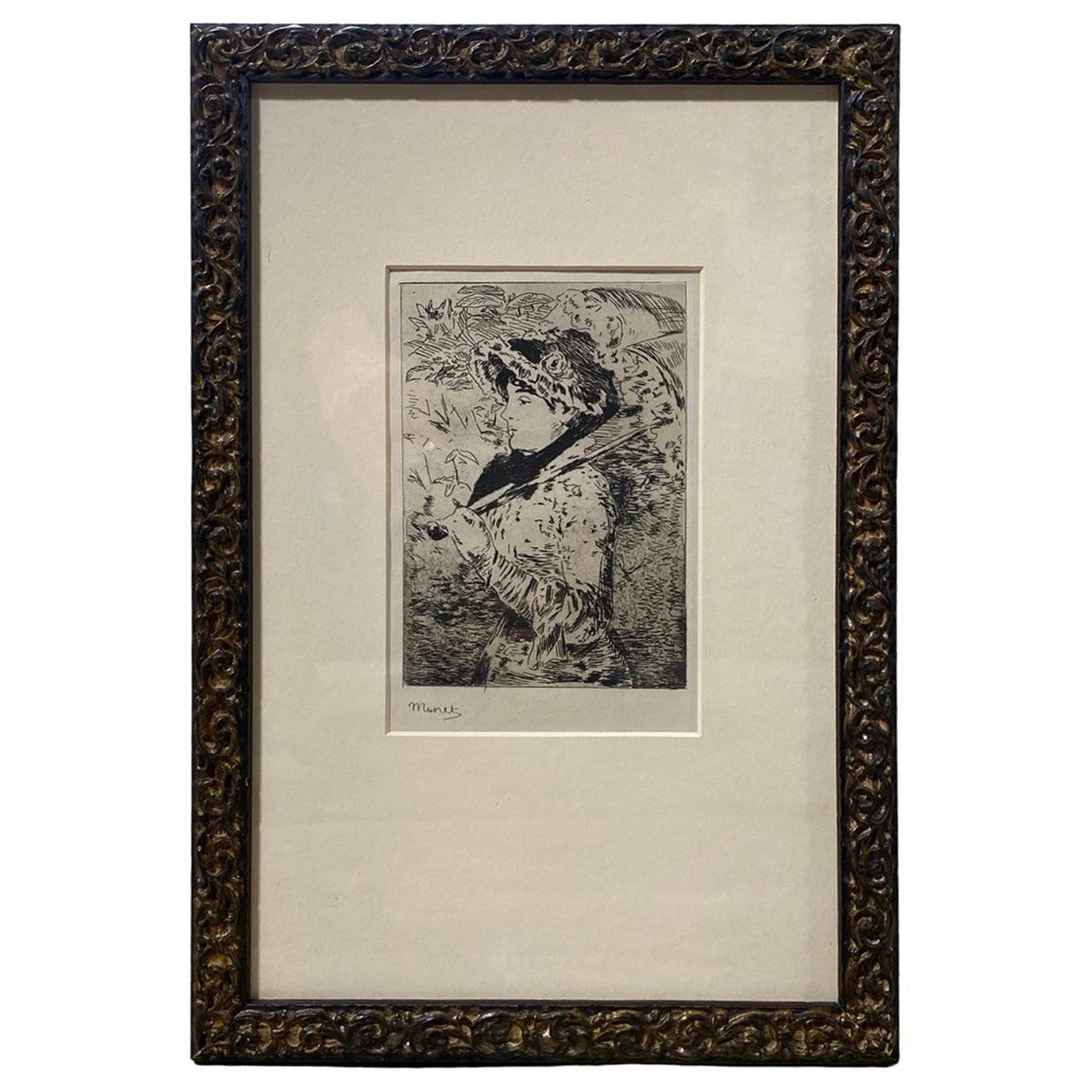 Édouard Manet Signed Impressionist Aquatint Etching Jeanne 'Spring ...