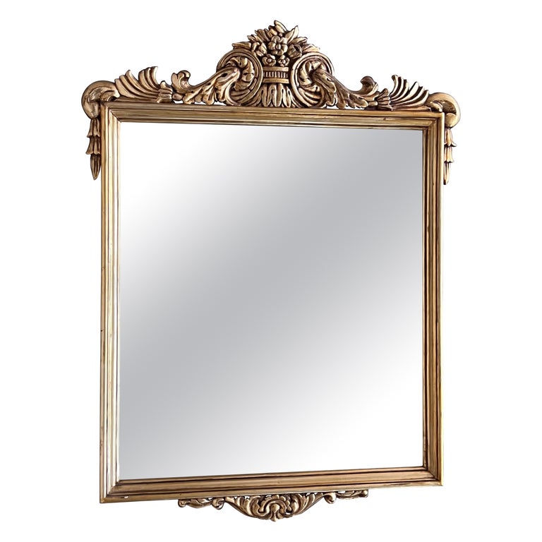 20th French Empire Period Carved Gilt Wood Rectangular Mirror with ...