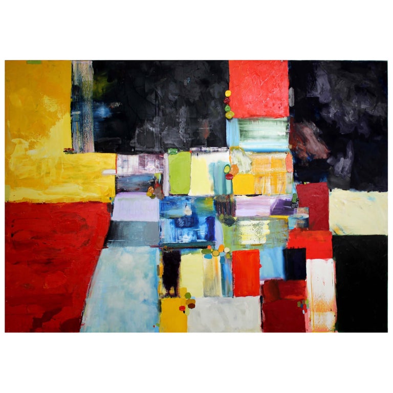 Michael Adamson Communal Index 1999 Abstract Color Field Oil Painting ...